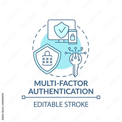 multi factor authentication concept icon computer access control