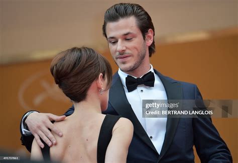 French Actor Gaspard Ulliel And His Partner Gaelle Pietri Arrive For