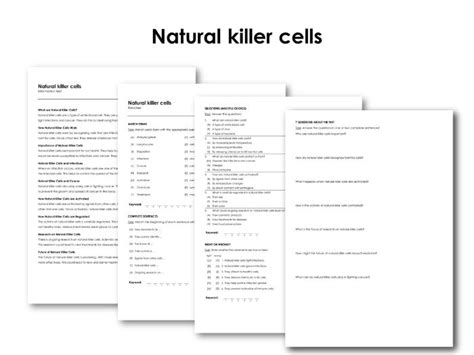 Natural Killer Cells Teaching Resources