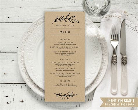 24 Printable Wedding Menu Designs And Examples Psd Ai Examples