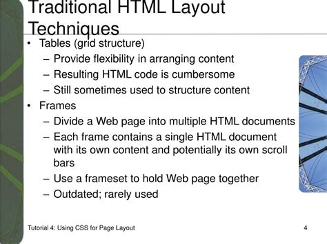PPT Tutorial Using CSS For Page Layout PowerPoint Presentation Free Download ID