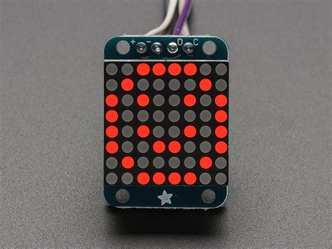 Adafruit Mini 8x8 Led Matrix W I2c Backpack Red Id 870 Adafruit Industries Unique And Fun