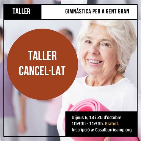 CANCEL LAT GIMNÀSTICA PER GENT GRAN Espai Antoni Miró Peris