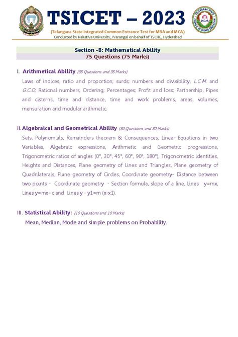 Ts Icet 2024 Syllabus Pdf Aglasem Admission