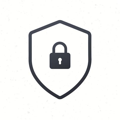 Premium Vector Shield Security Icon With Lock Antivirus Protection Privacy Protective Symbol