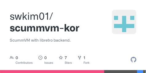 Github Swkim01scummvm Kor Scummvm With Libretro Backend