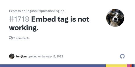 Embed Tag Is Not Working Issue 1718 ExpressionEngine