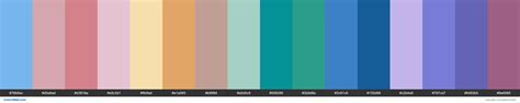 16 Colors Palette 76b6ec D5a6ad D3818a Colorswall