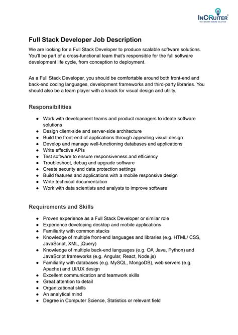 Free Ai Job Description Generator Jd Creator Incruiter