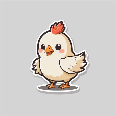 Premium Vector Chicken 2d Logo Cartoon Vector