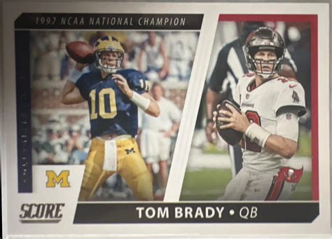 Tom Brady Cc9 Prices 2021 Panini Score Collegiate Champions