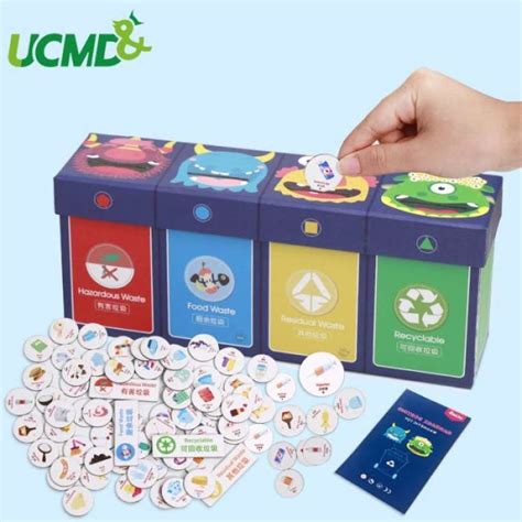 Promo Mainan Edukasi Magnetic Sampah Sorting Puzzle Game Toy Trash