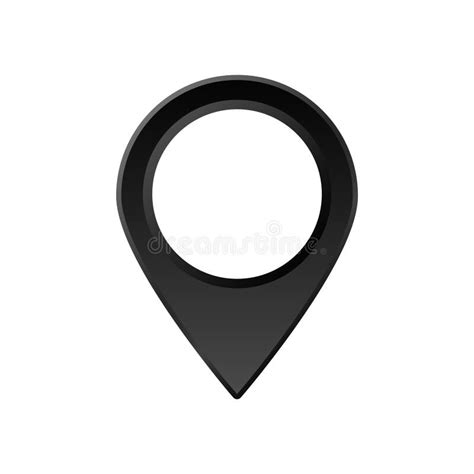 Black Location Pin Icon Design Symbolizing Navigation And Geographical