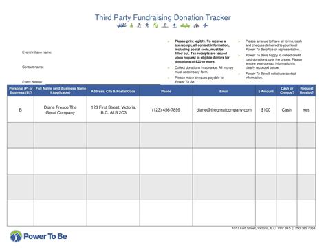 Free Printable Donation Tracker Templates [excel Pdf Word]