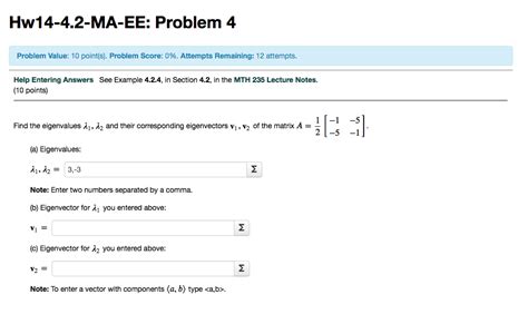 Solved Hw14 4 2 MA EE Problem 4 Problem Value 10 Point S Chegg Com
