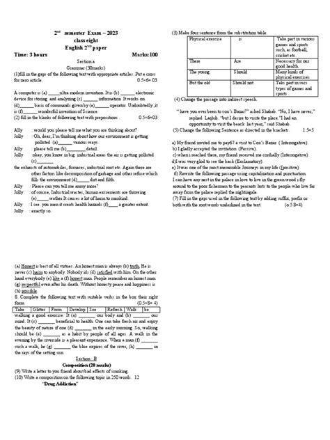 Class Eight 2 Nd Pdf