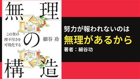 【60秒で要約】「無理」の構造―この世の理不尽さを解き明かす方法 細谷功の新刊紹介 Youtube