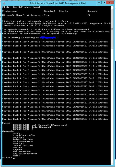 Sharepoint Enterprise Product Patch Installation Or Server Upgrade Required Sharepoint