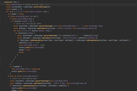 How To Avoid Infinite Loop On Data Change Month View