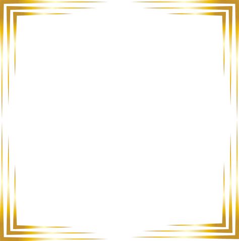 Gold Line Corner Border Frame Decoration Png