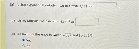 Solved A ﻿using Exponential Notation We Can Write 113