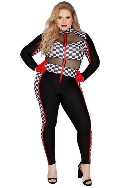 Plus Size Racy Racer Halloween Costume Spicy Lingerie
