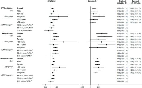 Forest Plot Showing Adjusted Hrs Of Cvd Aki And Death In Bereaved