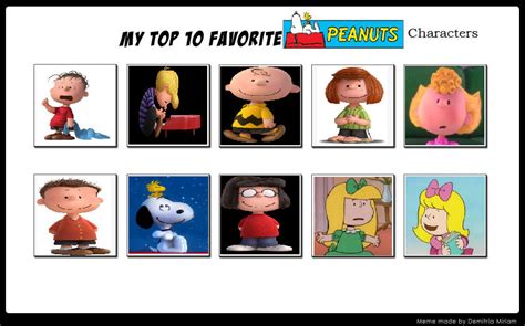 My Top Ten Favorite Peanuts Characters By Morganthemoviegeek97 On