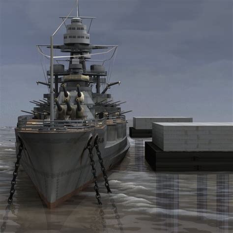 Battleship Uss Nevada Bb 36 For Poser 3d Softwareposerworld 3d Model