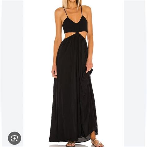 Indah Dresses Indah Innocence Black Smocked Maxi Dress Poshmark