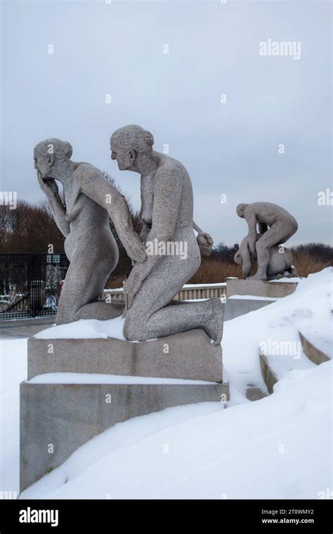 Sculptures By Gustav Vigeland At The Vigeland Installation In Frogner