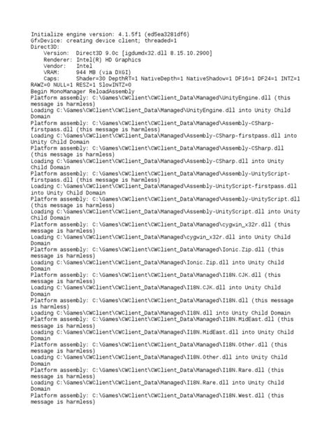 Output Log Pdf Unity Game Engine Computer Data