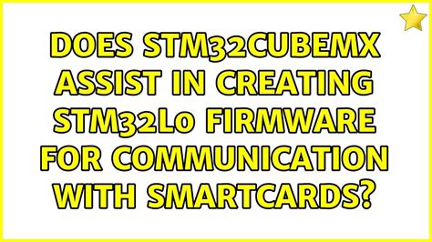 Does Stm32cubemx Assist In Creating Stm32l0 Firmware For Communication