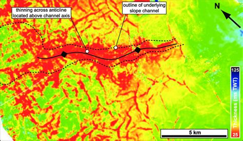 A Two Way Traveltime Twt Thickness Isochron Map Of The Upper