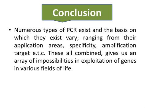 Types Of Polymerase Chain Reactions Apeh Daniel O Ppt
