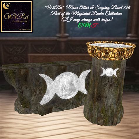 Second Life Marketplace ~wira~ Moon Altar And Scrying Bowl Box