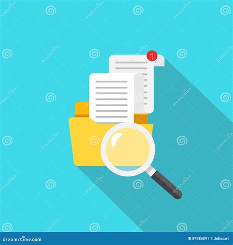 File Folder Directory And Magnifying Glass Tick Checkmark Icon Stock Vector Illustration Of