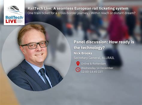 Allrail Secretary General Speaks At Railtech Live Event On Eu Rail
