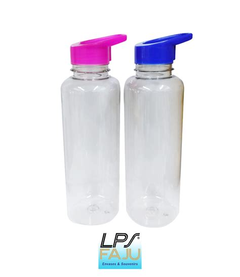 Botella Plástica Transparente 750cc con Tapa a Rosca LPS FAJU