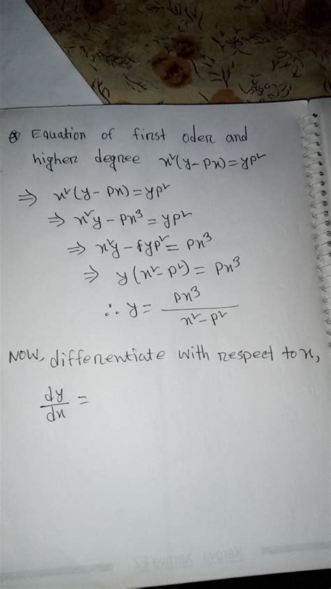 Equation Of First Oder And Higher Degree X2y−pxyp2⇒x2y−pxyp2⇒x2y−p