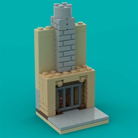 Lego Moc Fireplace By Dragonbrick112 Rebrickable Build With Lego
