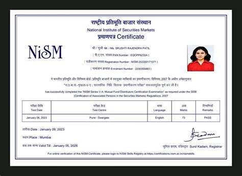 Srushti Patil On Linkedin Nism Mutualfunds Certification