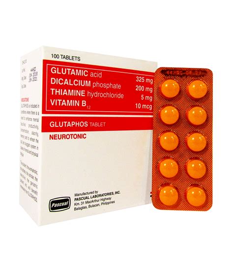 Glutaphos 325mg 200mg 5mg 10mcg 1 Tablet St Joseph Drug