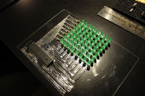 the resistor network creating a glass circuit board