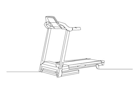 Premium Vector Treadmill Running Continuous One Line Drawing