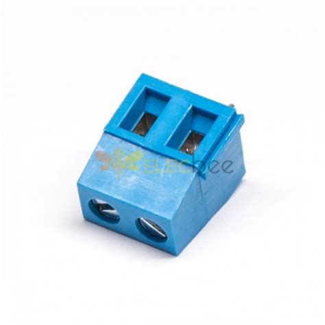 Pcb Screw Terminal Block 2pin Straight Pcb Mount Through Hole Blue