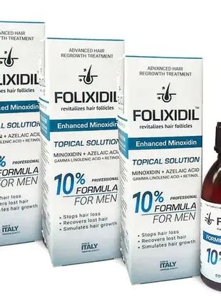 Лосьон від випадіння волосся і облисіння folixidil 10% — ціна 619 грн у ...