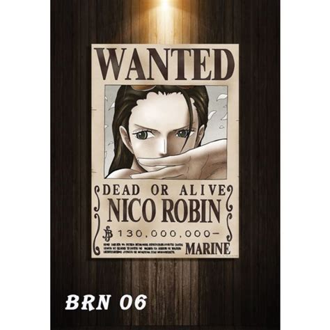 Jual Hiasan Dinding Kayu Poster Wanted Poster Buronan One Piece