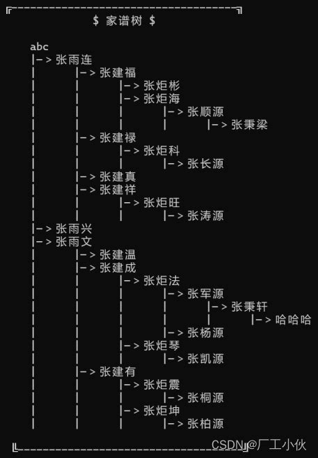 C语言家谱管理系统（孩子兄弟树）家谱管理系统c语言 Csdn博客