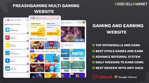 Multi Gaming OfferWalls Reward Website Source Code Create Your Own Earning Website YouTube